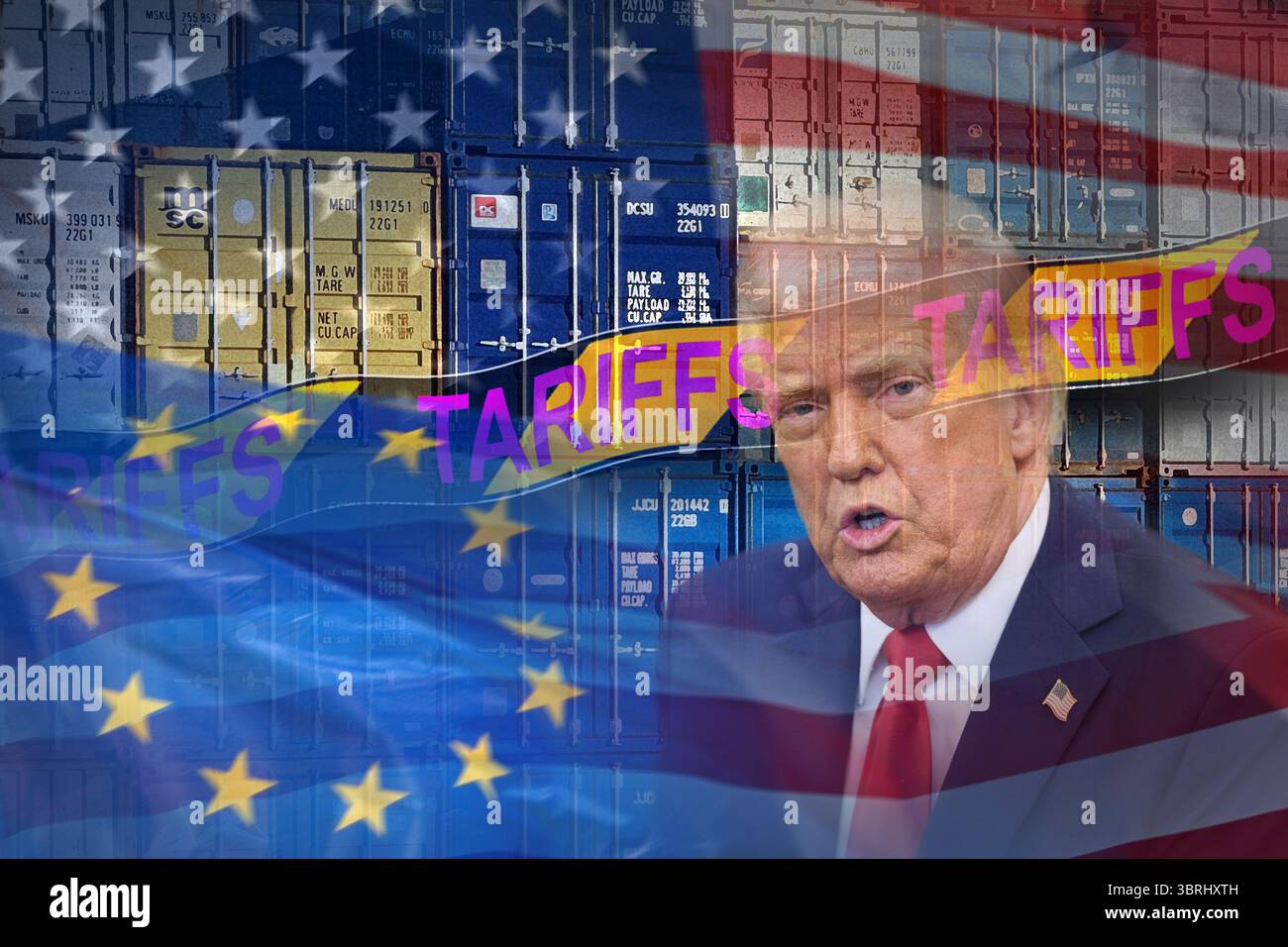 PHOTOMONTAGE: US President Donald Trump imposes 30 percent tariffs on ...