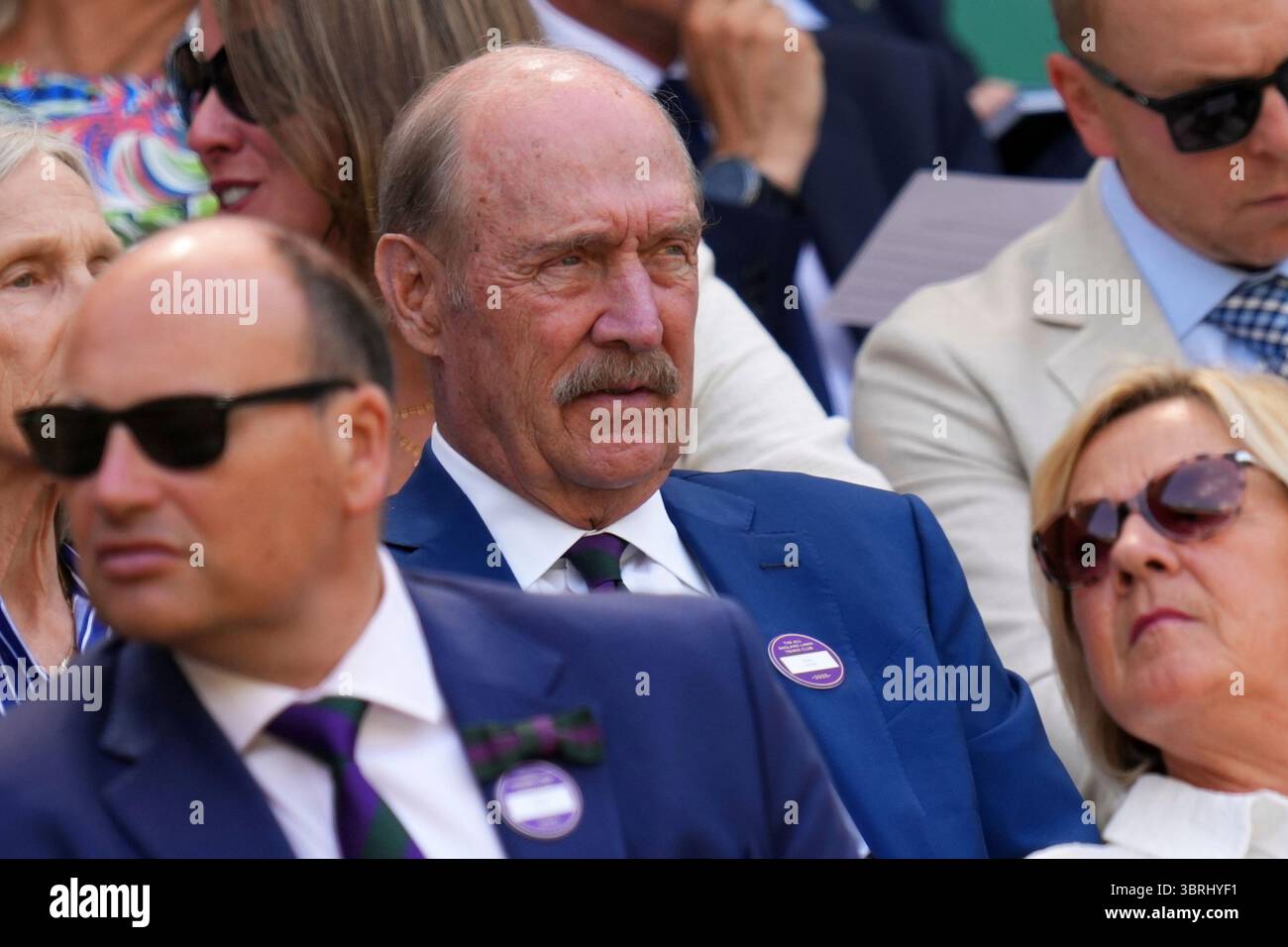 Former tennis player Stan Smith sits in the Royal Box to watch Veronika ...