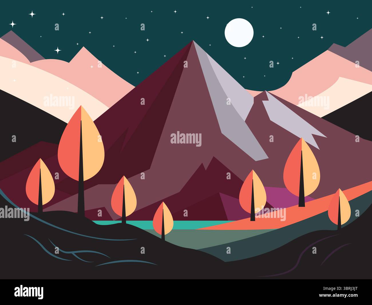 Deciduous trees travel Stock Vector Images - Alamy