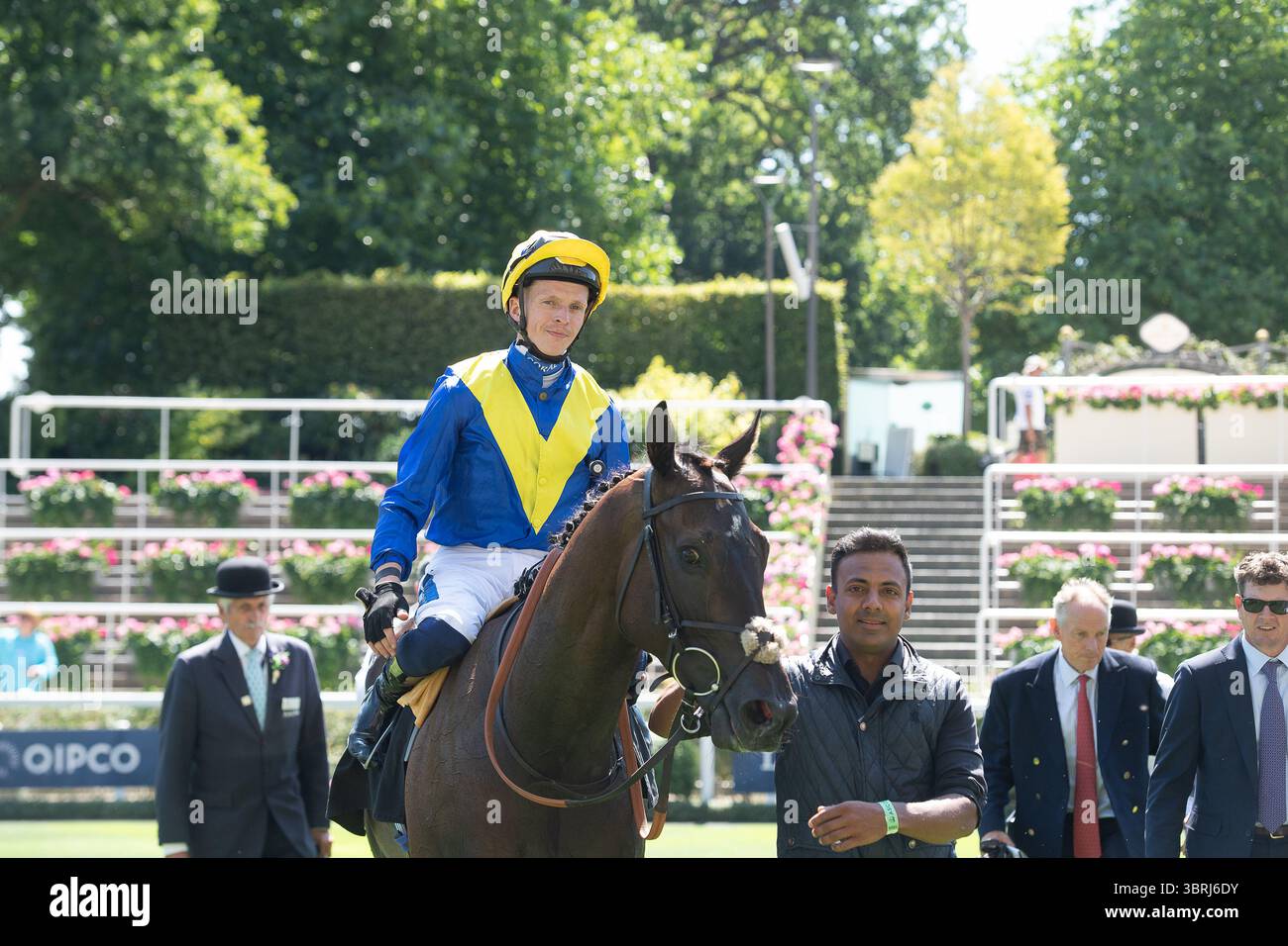Ascot, Berkshire, UK. 12th July, 2025. Horse NEVER SO BRAVE ridden by ...