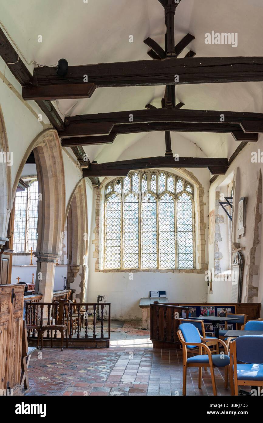 Interior of the church of St Augustine at Brookland. The south aisle ...