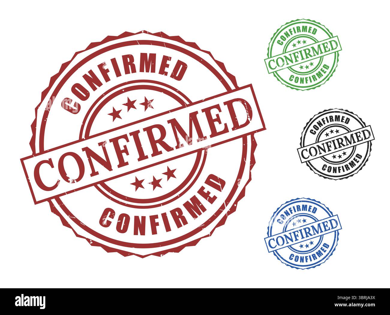 A Confirmed Seal Vector Set, Grunge Rubber Official Confirmation Labels ...