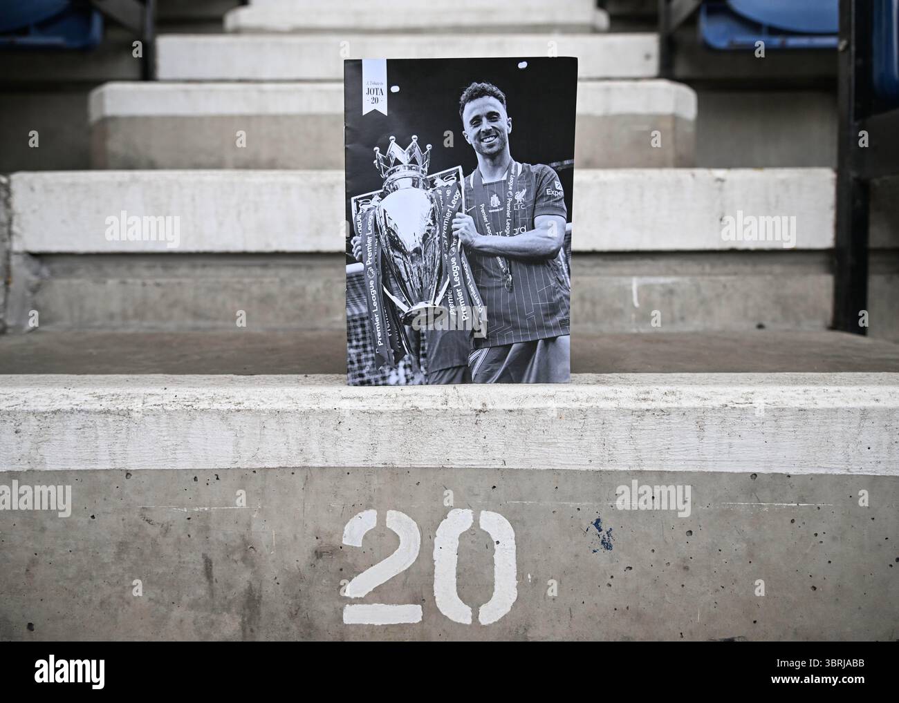 Preston, UK. 13th July, 2025. The matchday programme in tribute of ...
