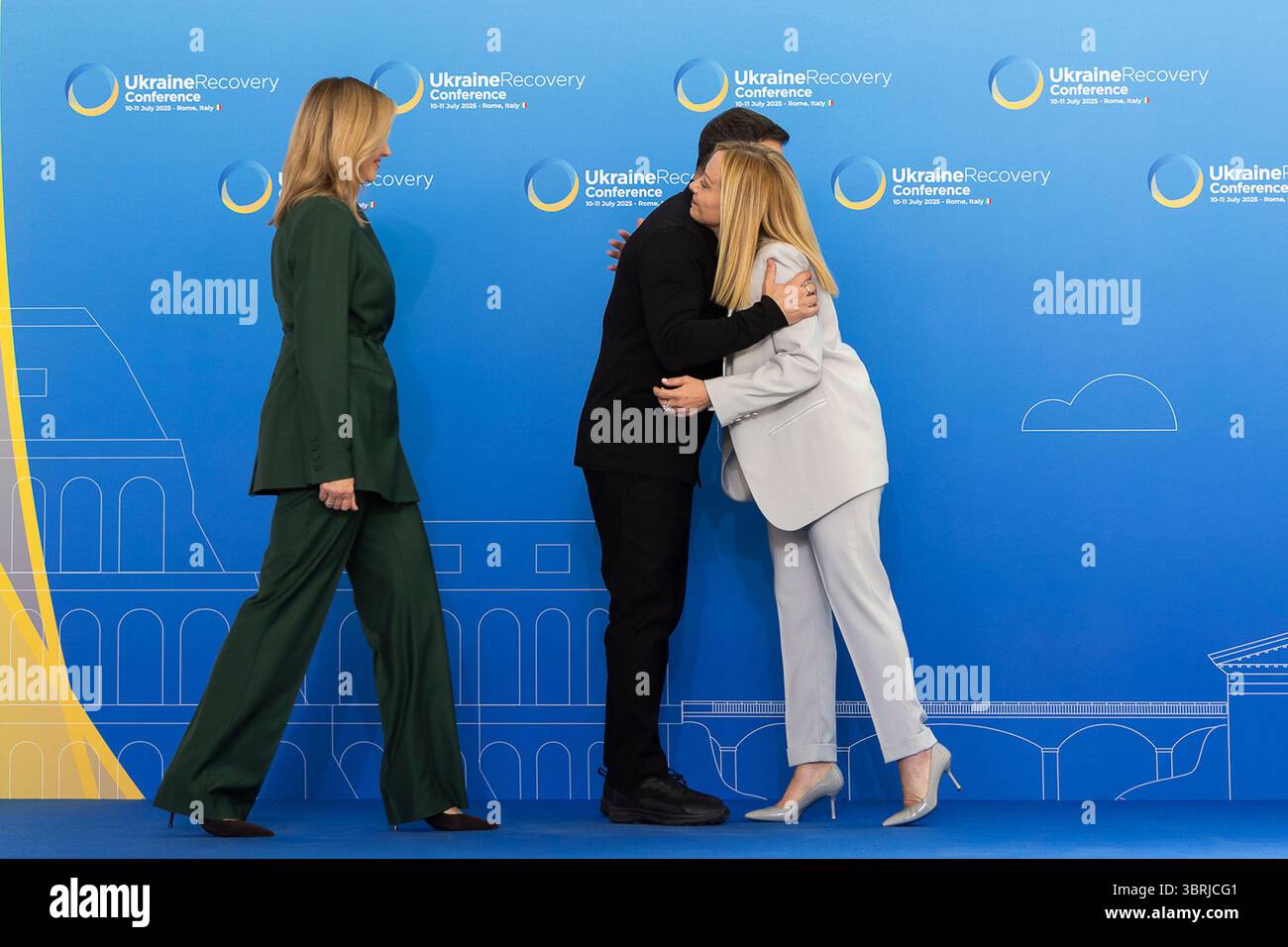 Olena Zelenska, Volodymyr Zelenskyy, Giorgia Meloni, Prime Minister of ...