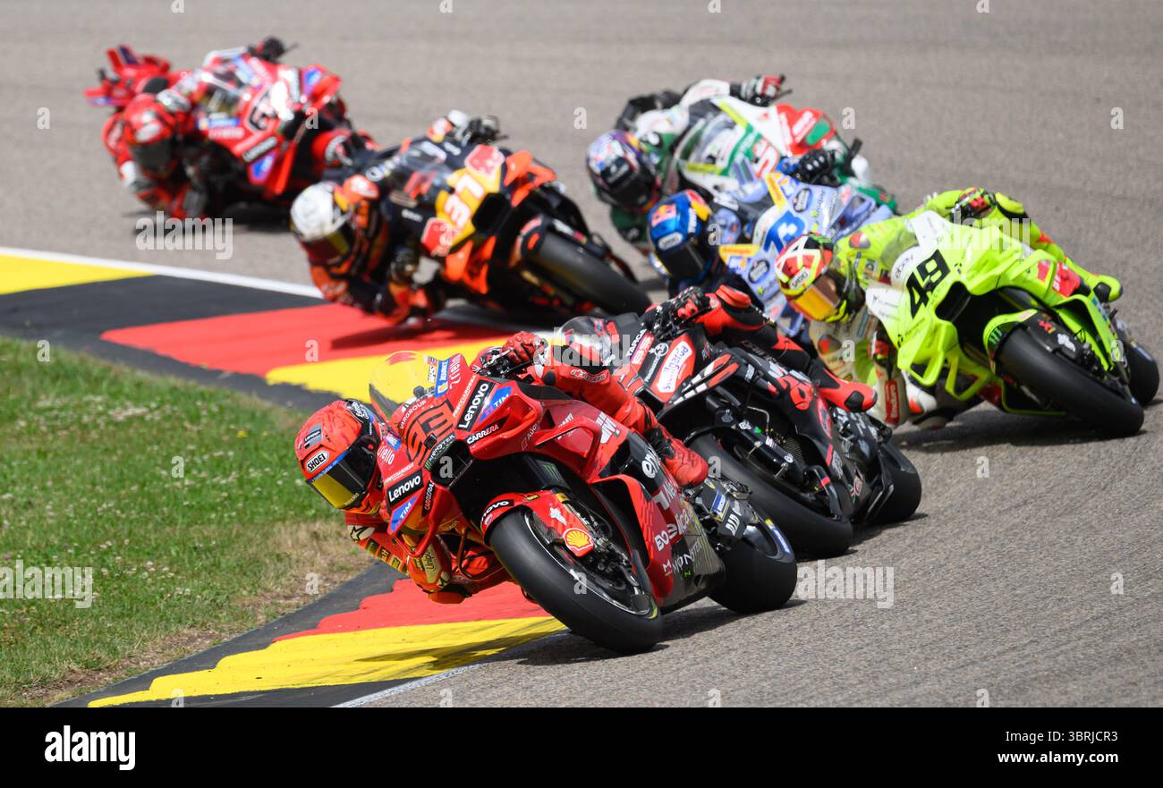 13 July 2025, Saxony, Hohenstein-Ernstthal: Motorsport/Motorcycle ...