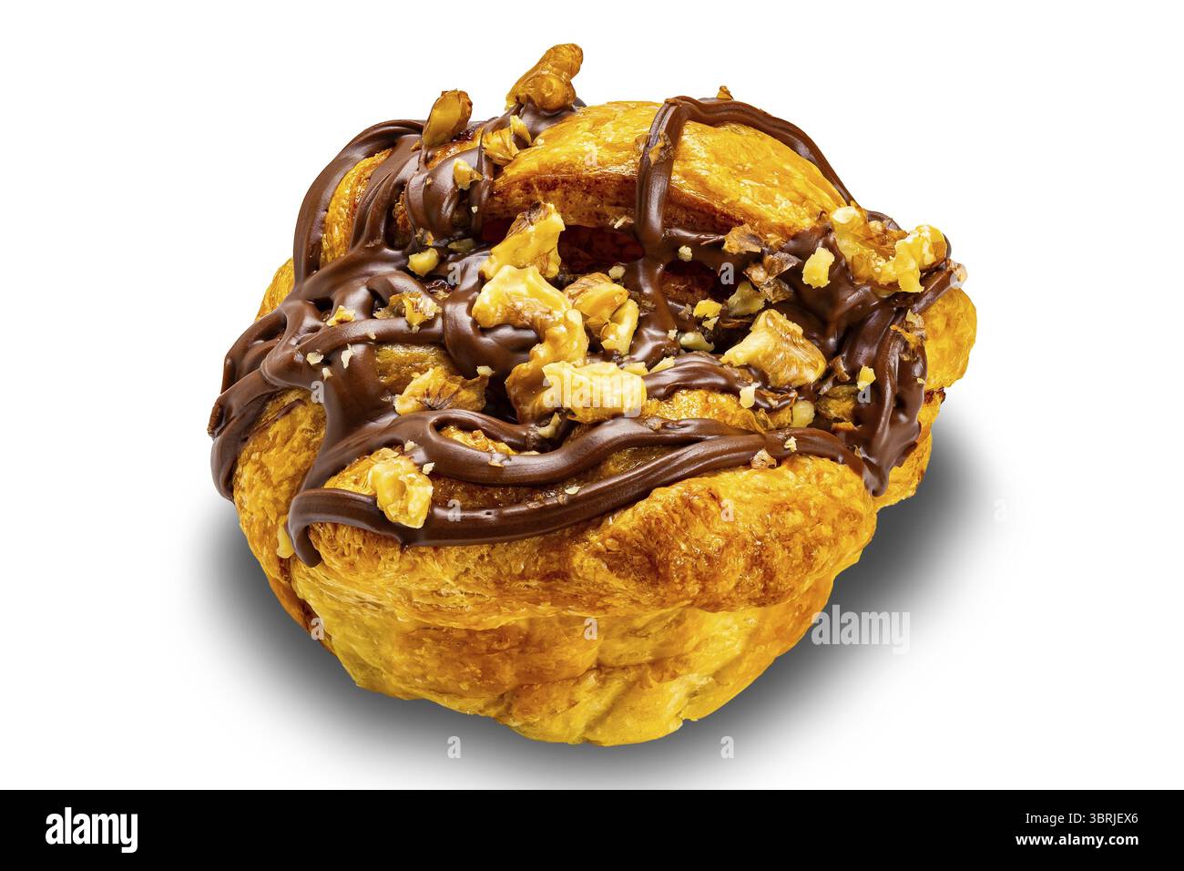 Chocolate butter bun. Closeup view of delicious homemade chocolate ...