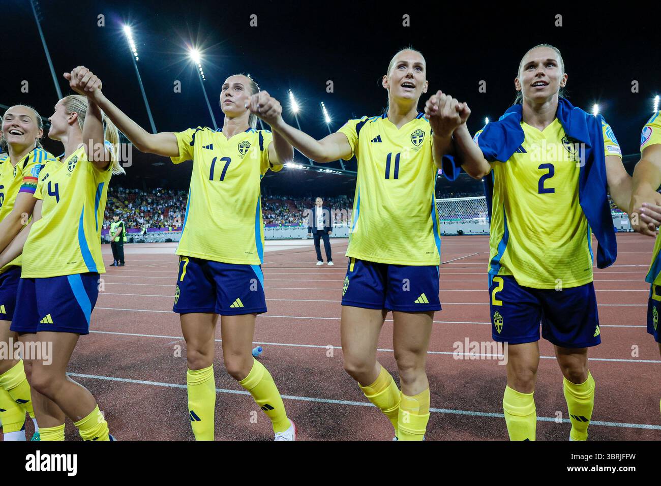 The Sweden team celebrates at the end of the match the UEFA Womens EURO ...