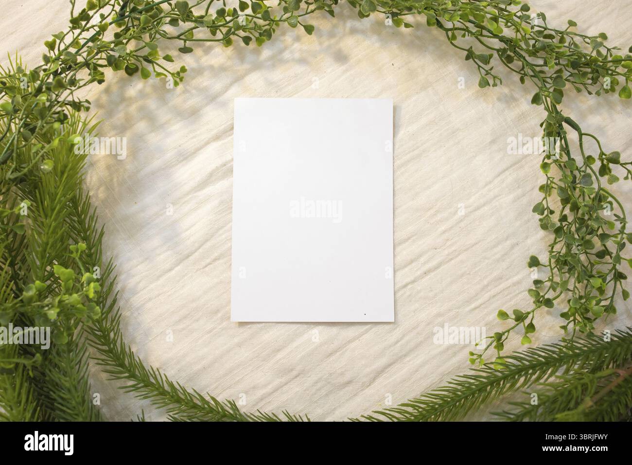 Blank Card Mockup designs in an authentic setting white greeting card ...