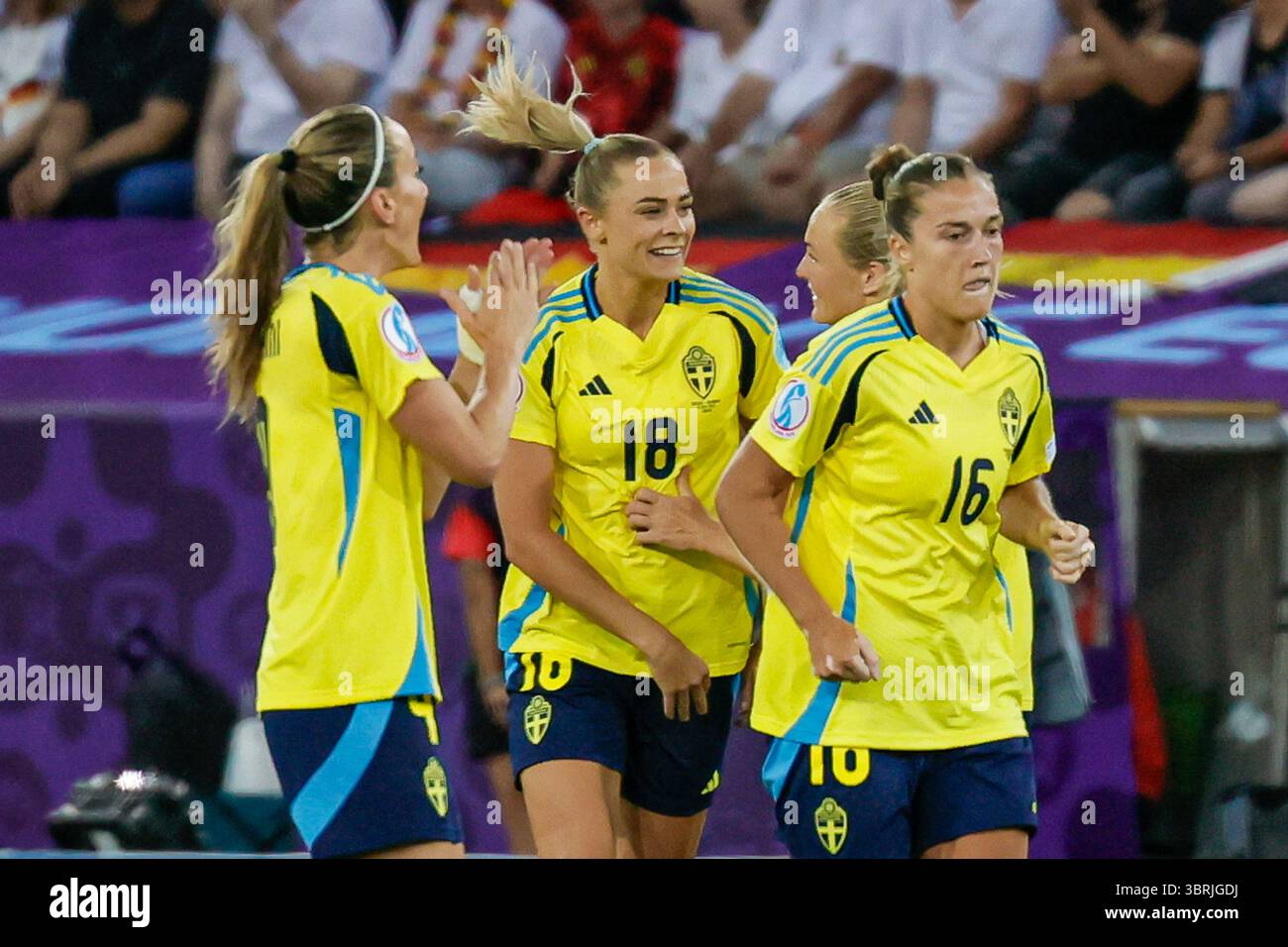Fridolina Rolfo (18 Sweden) celebrates after scoring the goal during ...