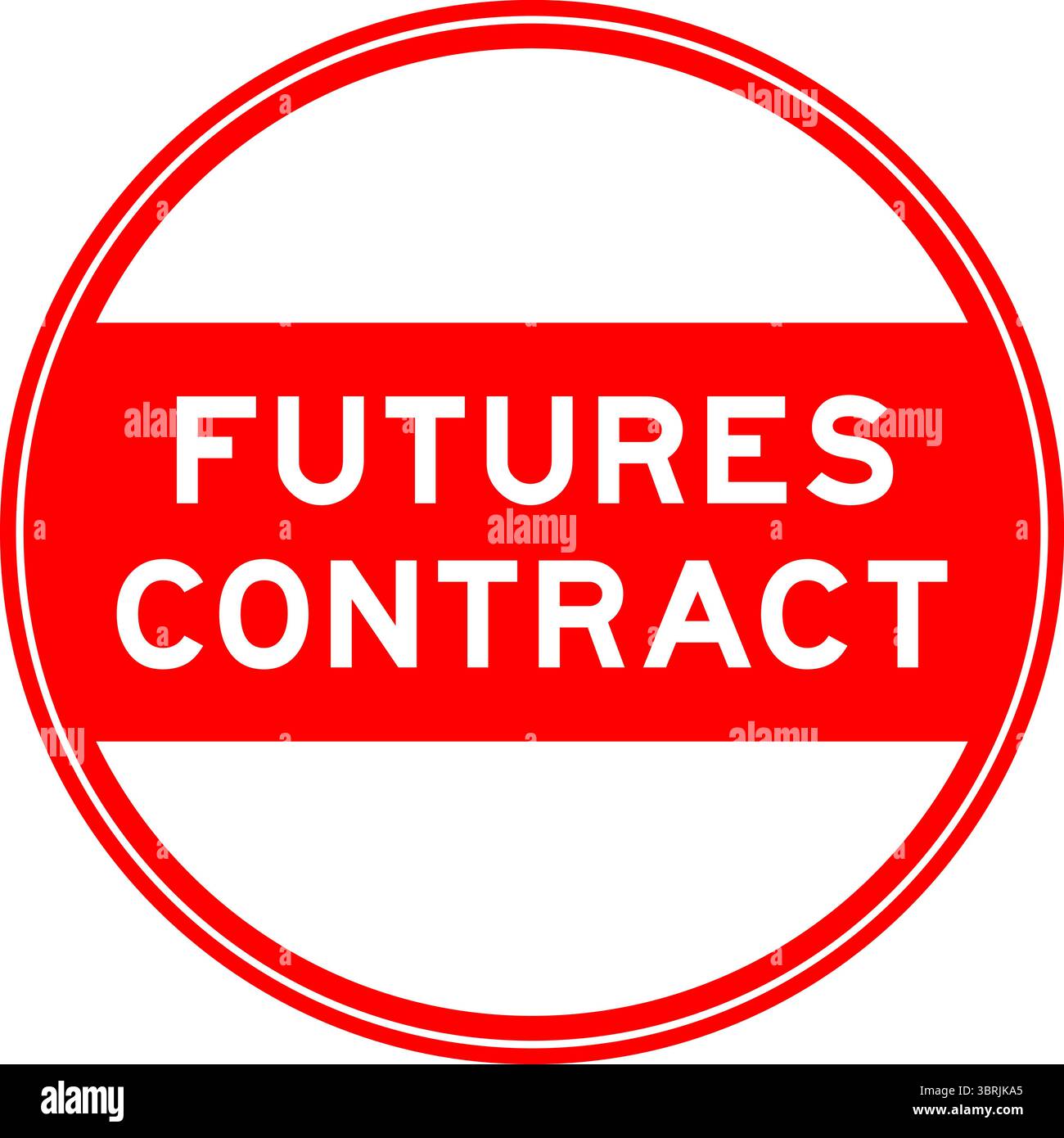 Red color round seal sticker in word futures contract on white background Stock Vector Image ...