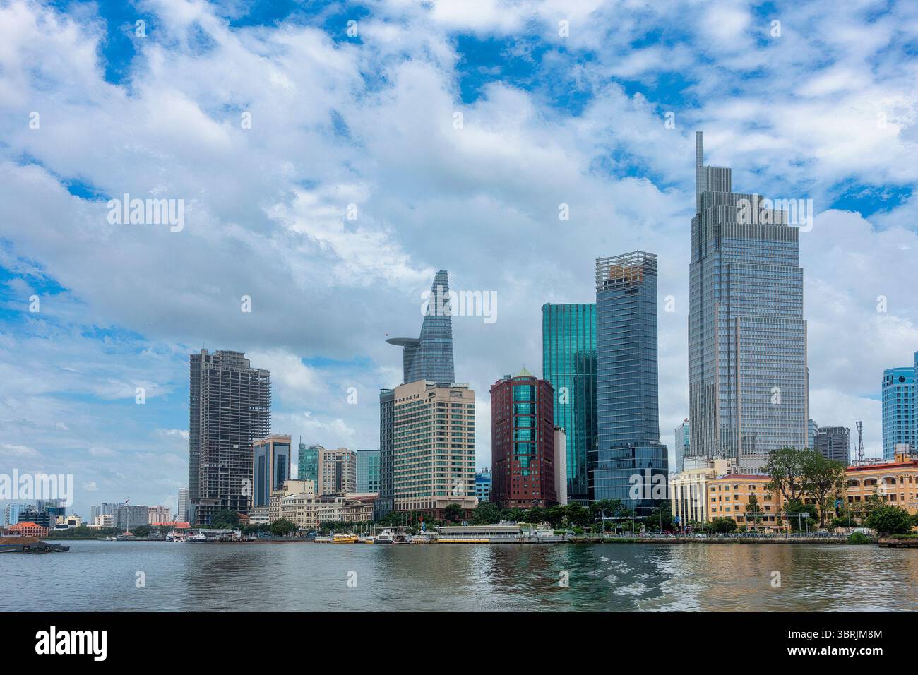 Buildings in the central area of Ho Chi Minh City, along the Saigon ...