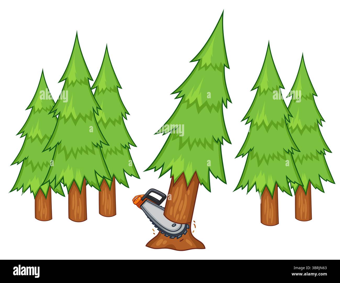 Spruce timber logging Cut Out Stock Images & Pictures - Alamy