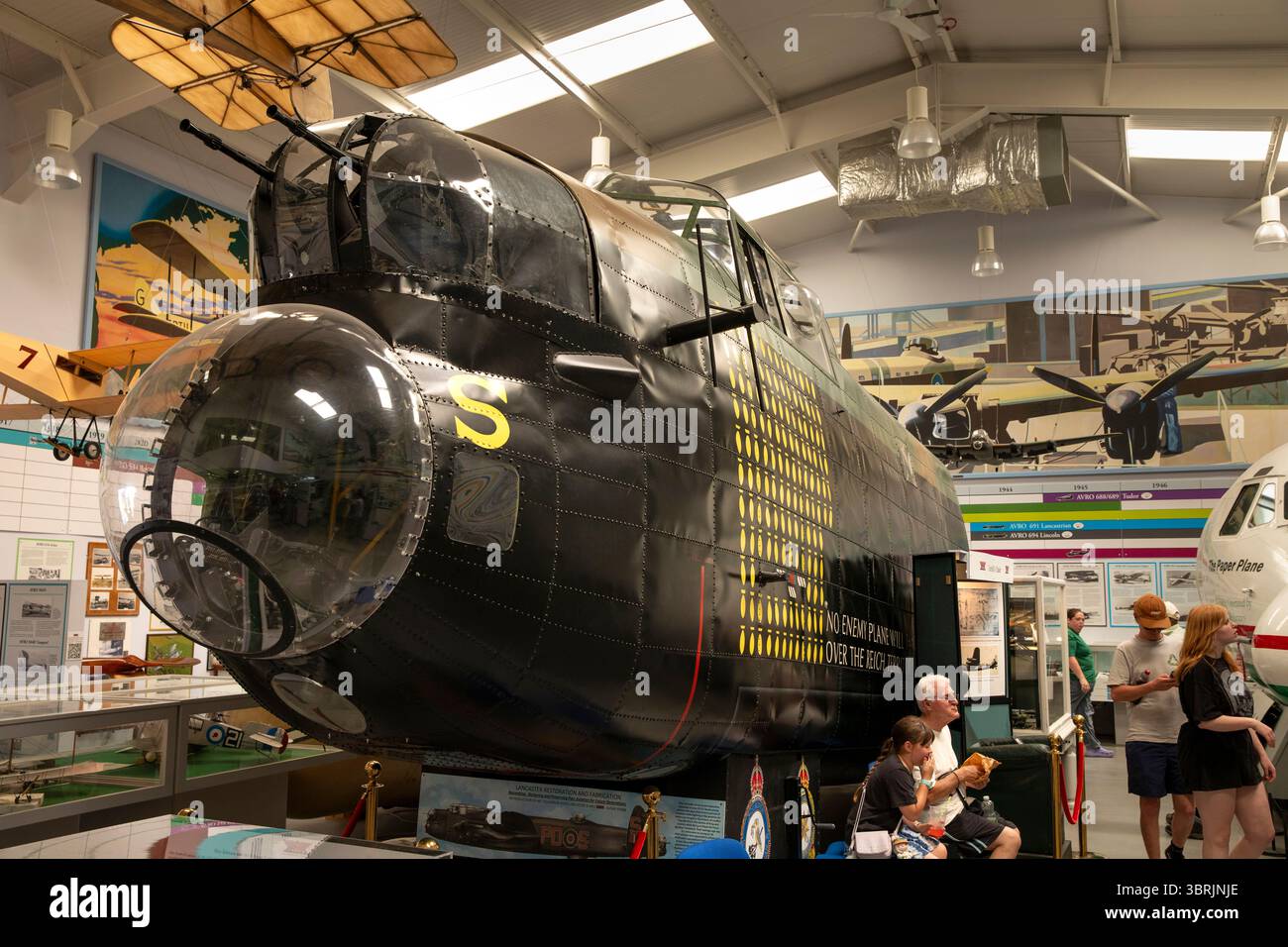 UK, England, Cheshire, Woodford, Avro Heritage Museum interior, replica ...