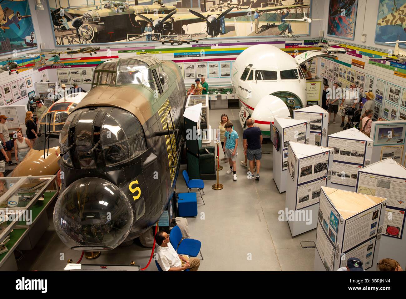 UK, England, Cheshire, Woodford, Avro Heritage Museum interior ...