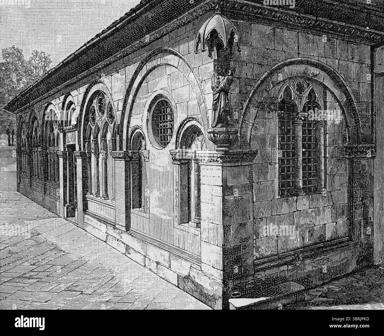 Lucca – Chiesa di Santa Maria della Rosa (xilografia Stock Photo - Alamy