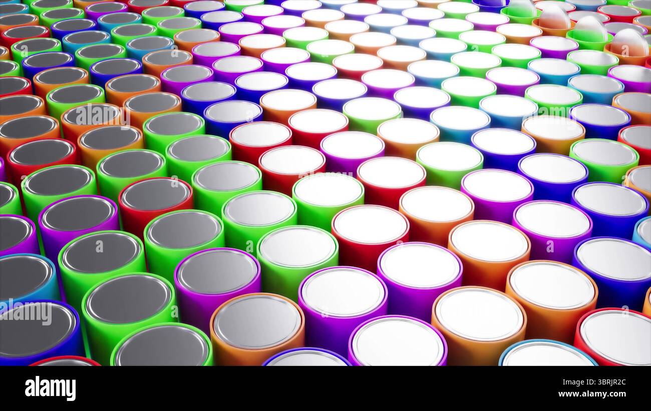 Metal lids top view simply graphics 3d render Stock Photo - Alamy
