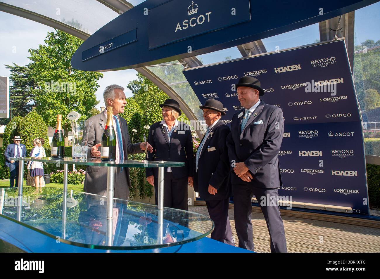 Ascot, Berkshire, UK. 12th July, 2025. The Winners Presentation made by ...