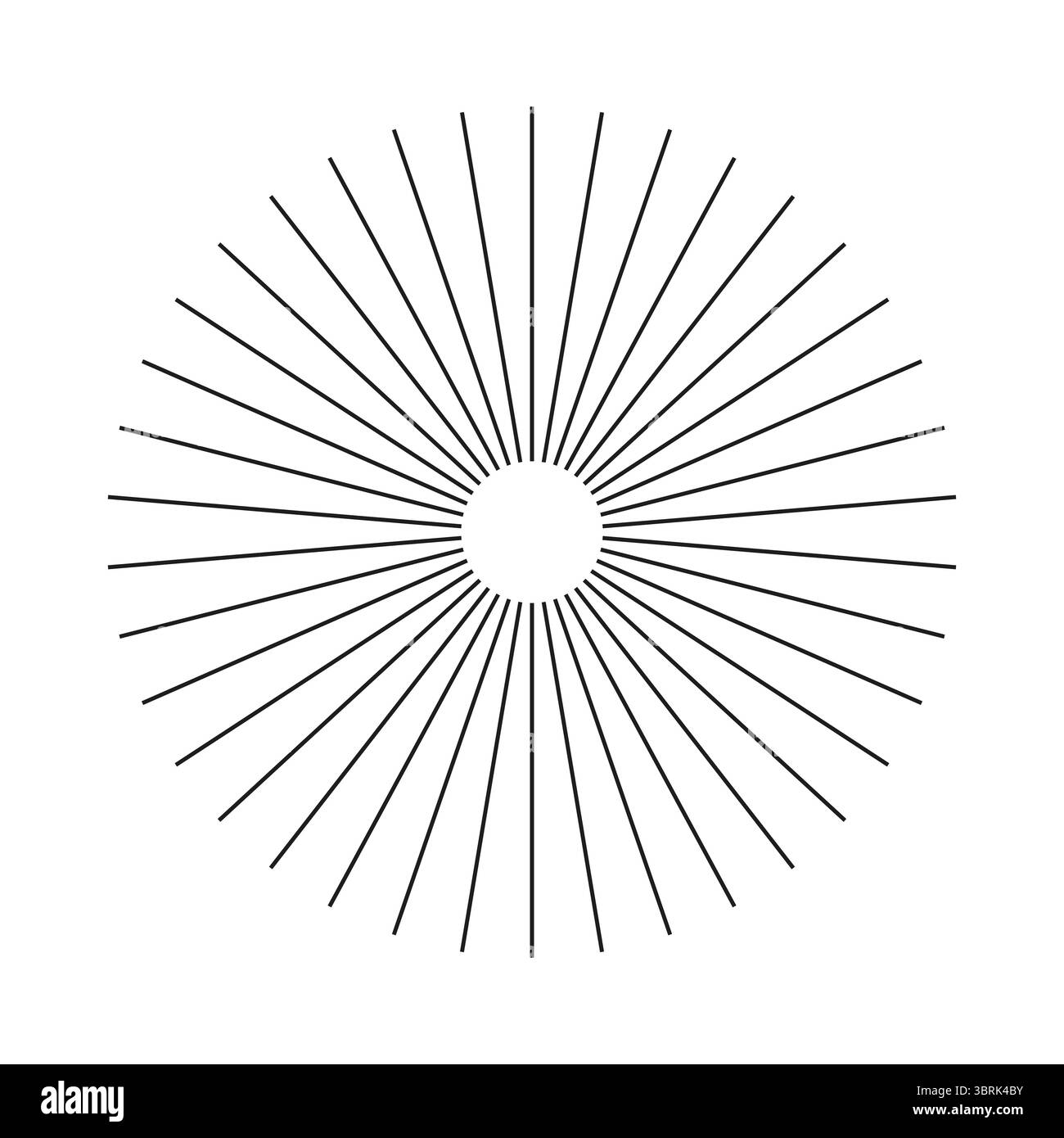 Sunburst element. Starburst radial stripes. Ray, beam. Radial circle ...