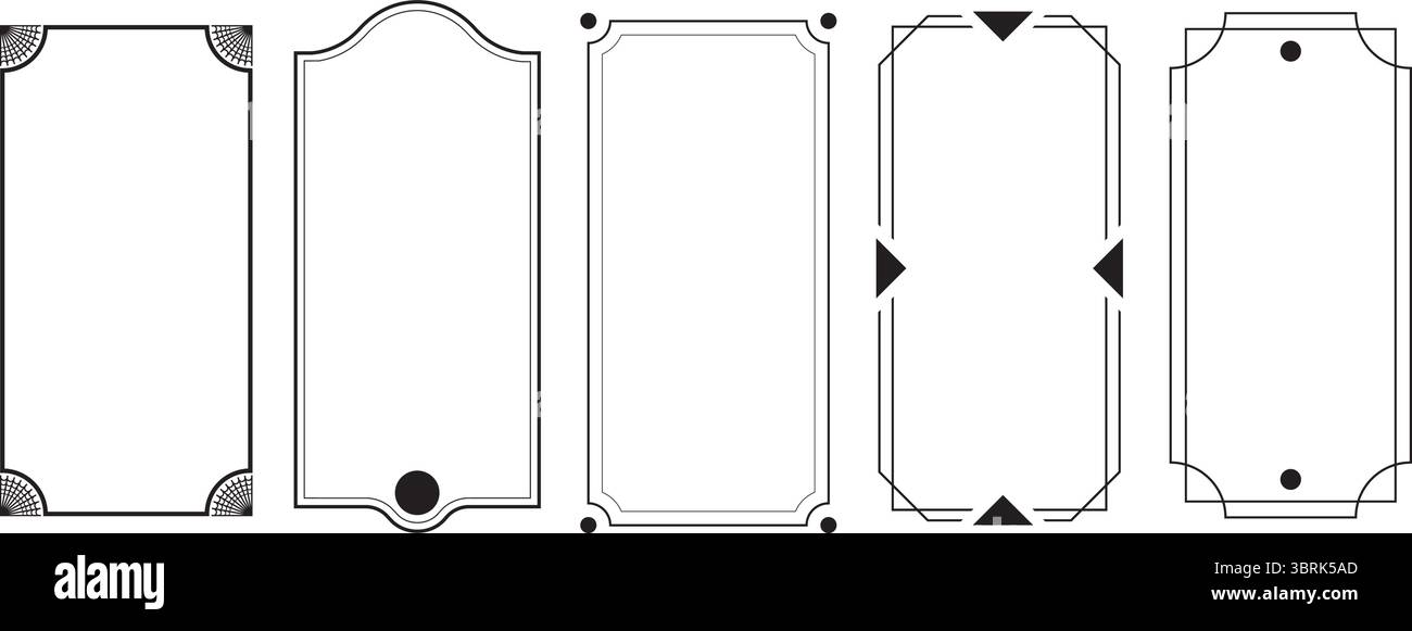 Vintage frames, design elements, background excluded. Decorative frame ...