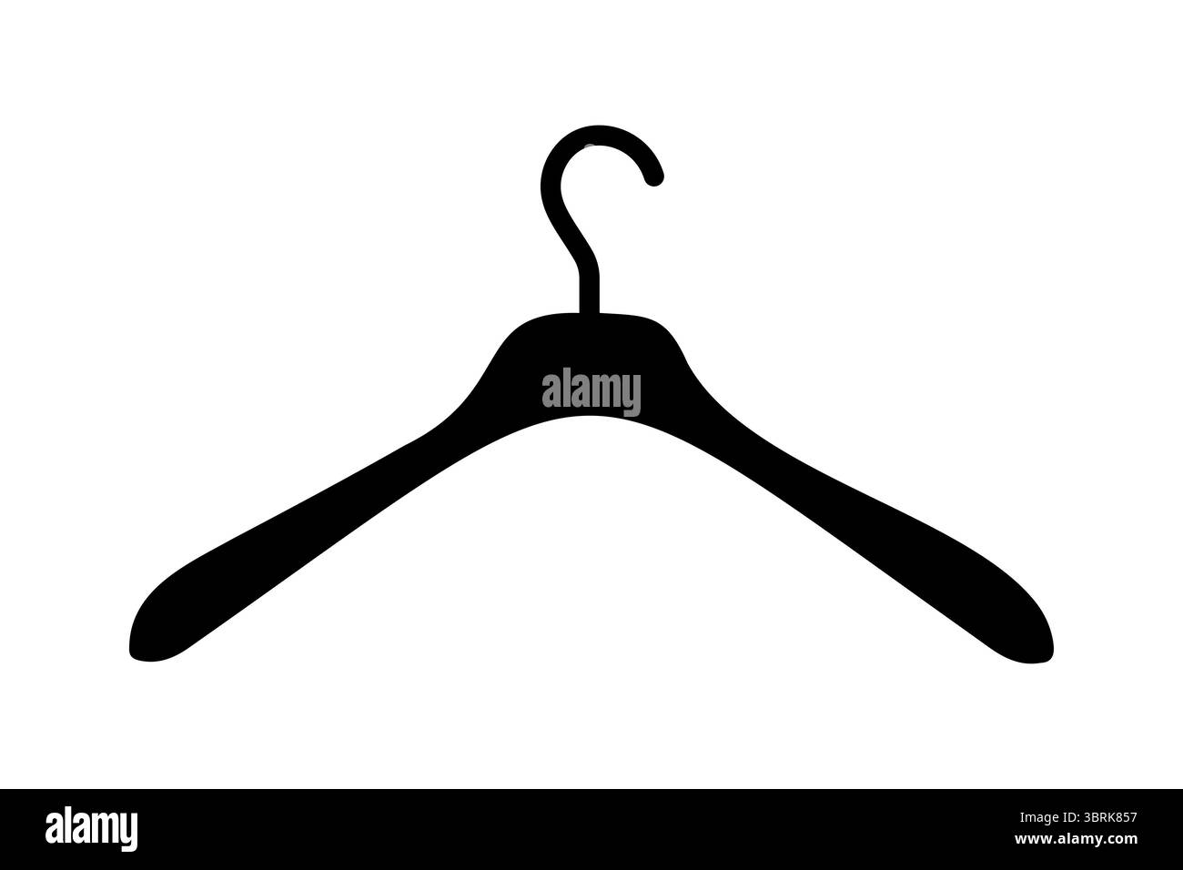 Hanger wardrobe minimalist icon. Cloakroom black silhouette pictogram ...