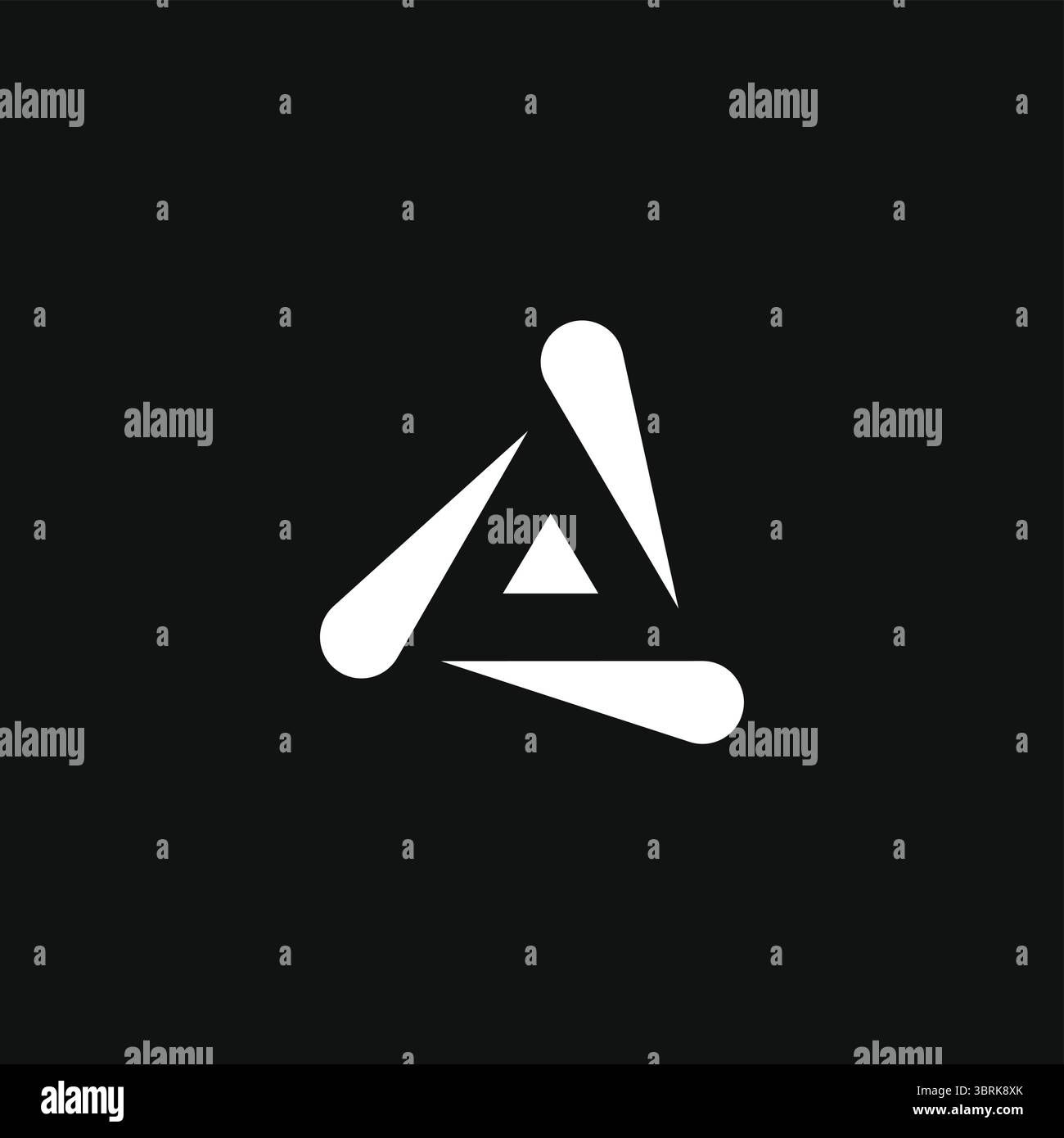 Triangle creative concept Black and White Stock Photos & Images - Alamy