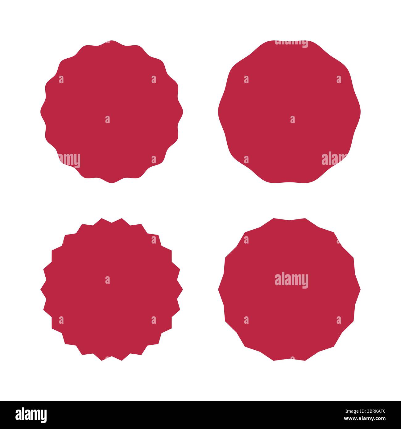 Circle stickers. Wavy edge promo badges. Simple Star burst shape tags ...