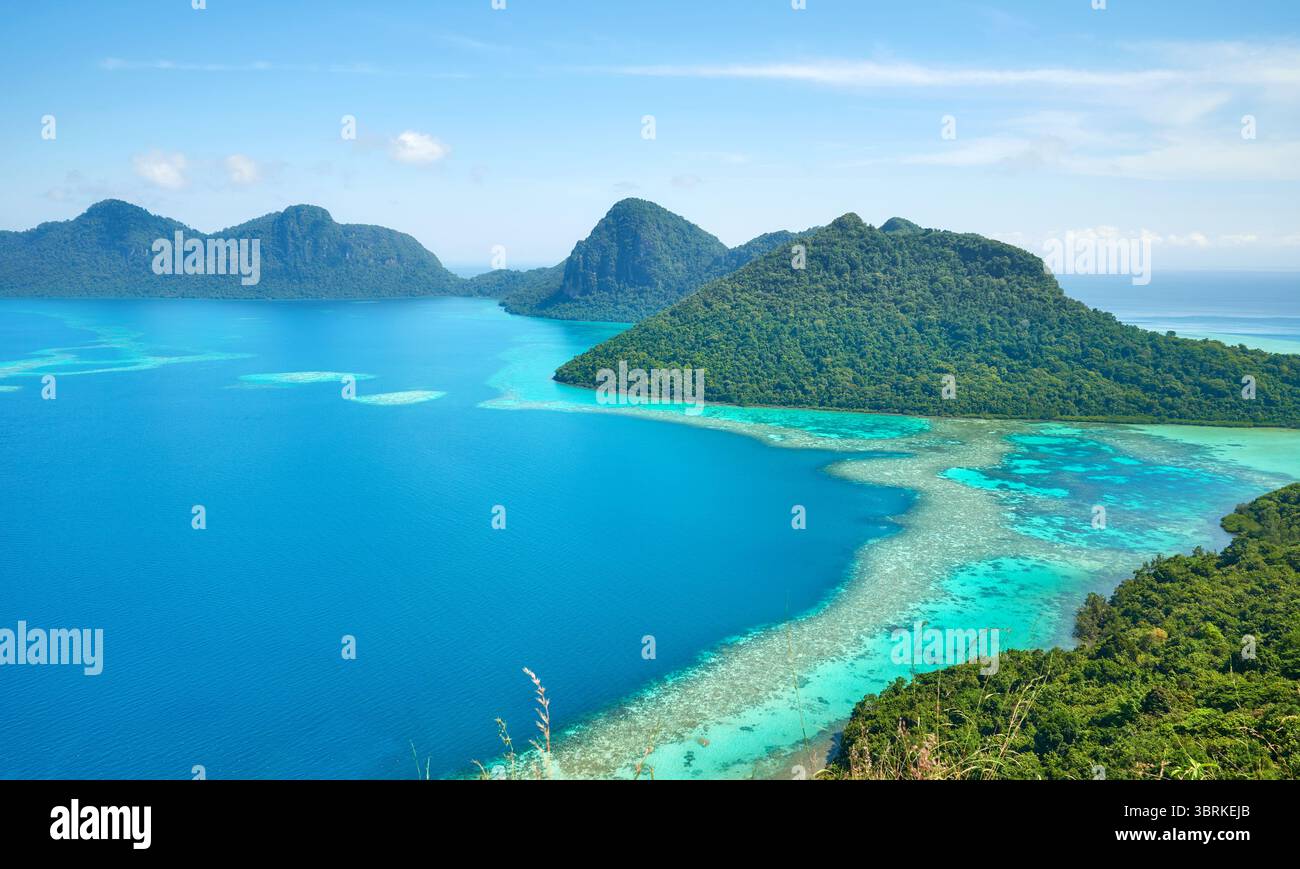 Bohey Dulang Island in the Tun Sakaran Marine Park, Sabah, Borneo ...