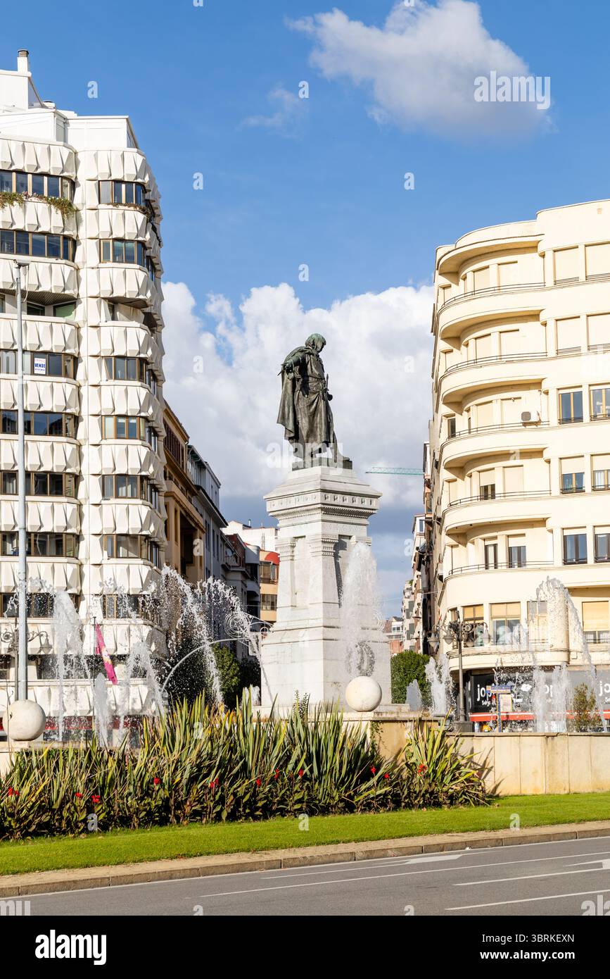Square with the sculpture of the medieval hero called Guzman the Good ...