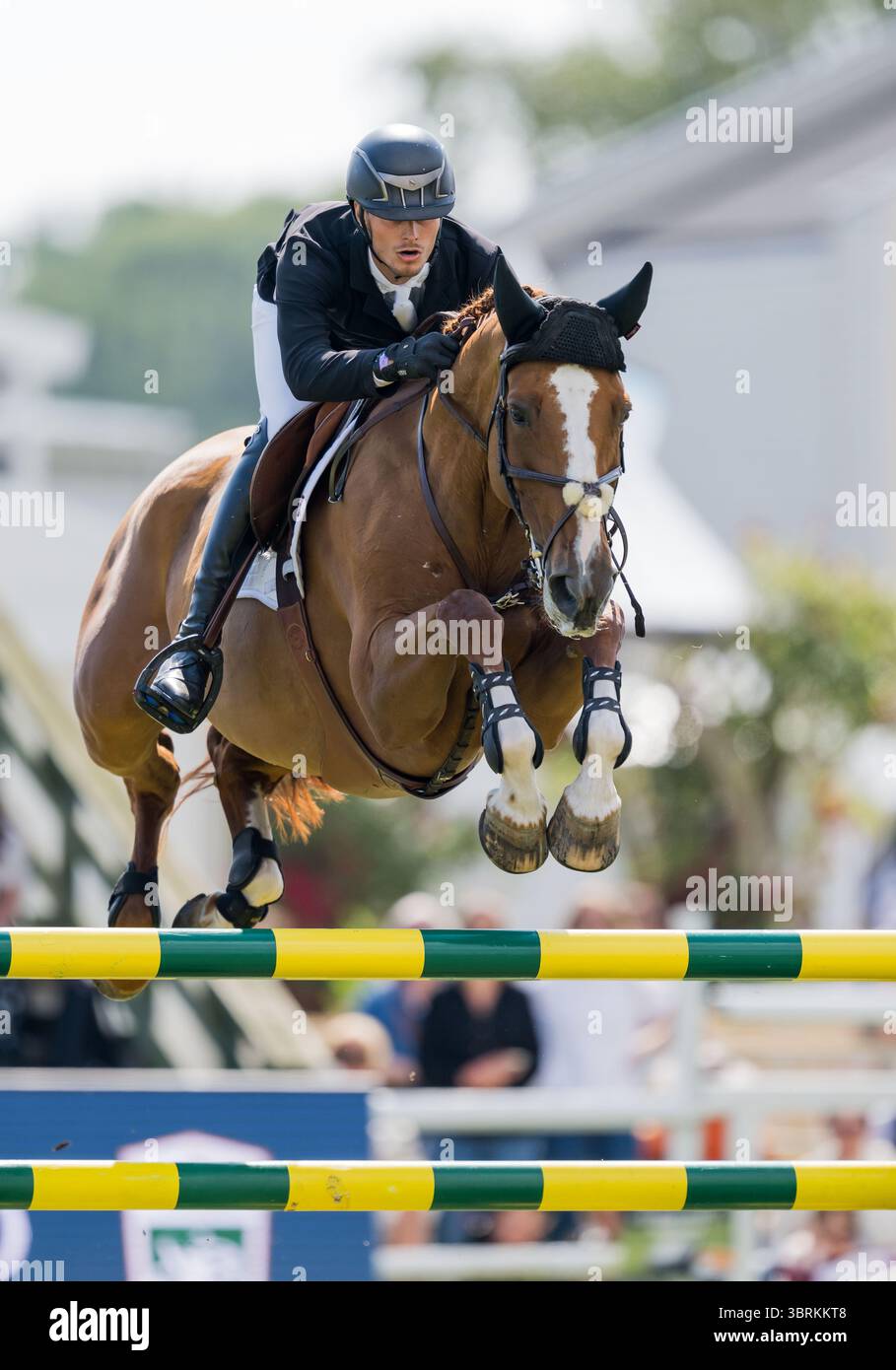250713 Lars Kersten of Netherlands with horse Dancing Queen competes in ...