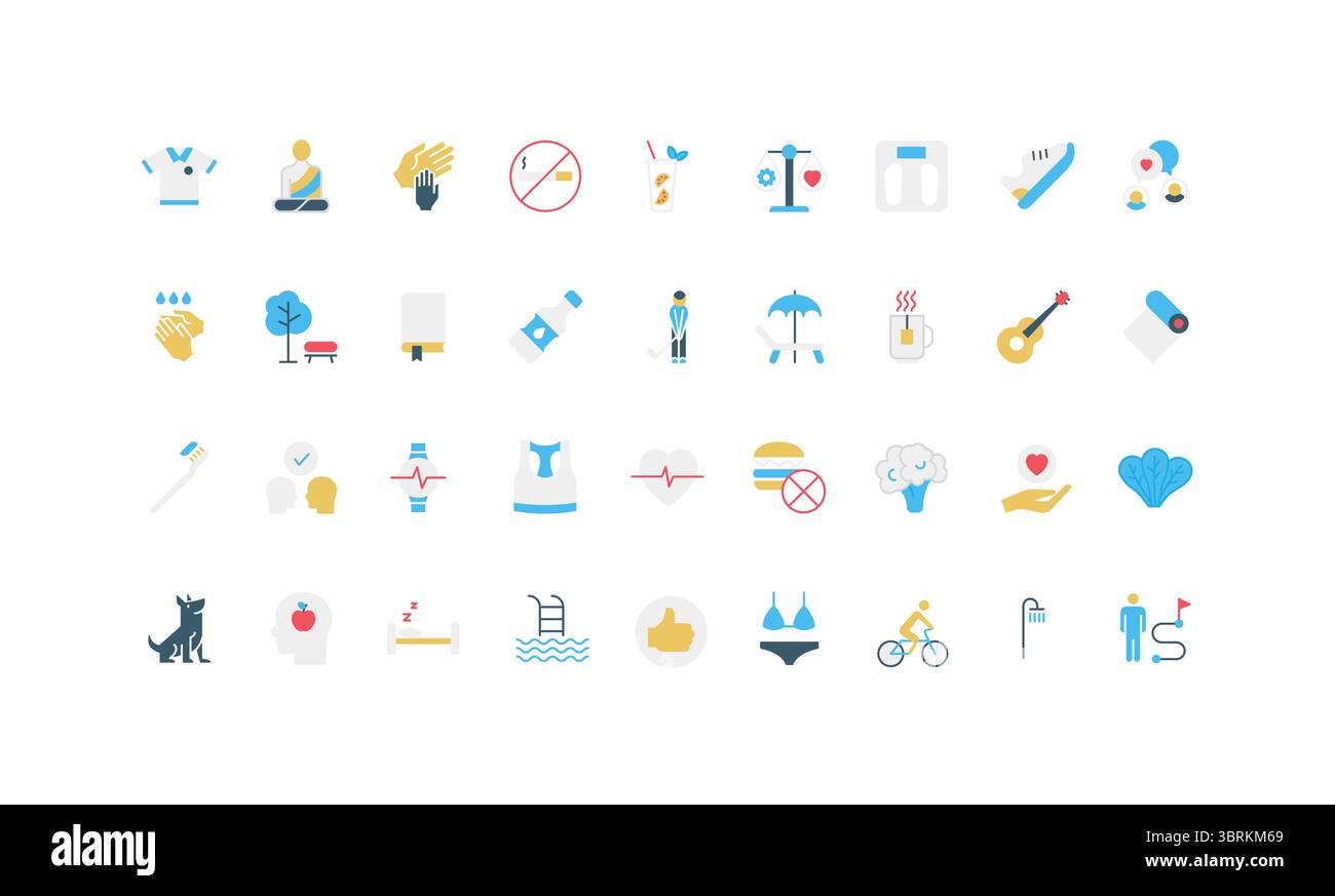 Healthy habits for wellbeing, healthy body and mind, life balance and ...