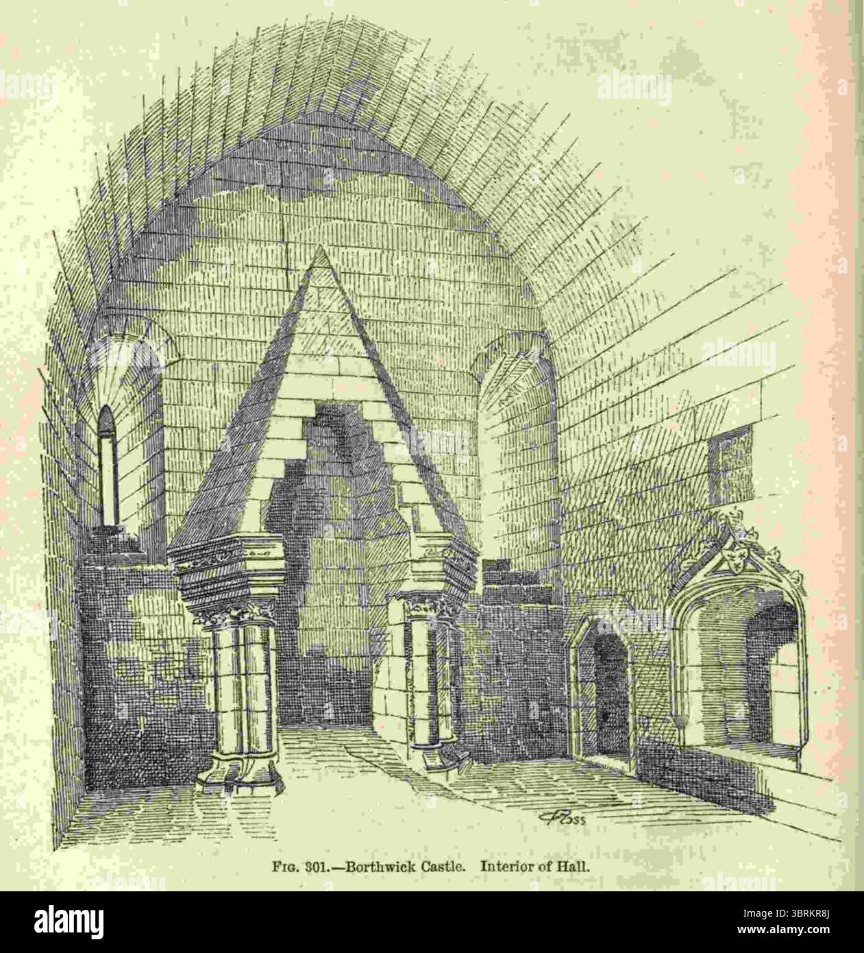 MacGibbon 1887 Figure 301 Borthwick Castle Interior of Hall ...
