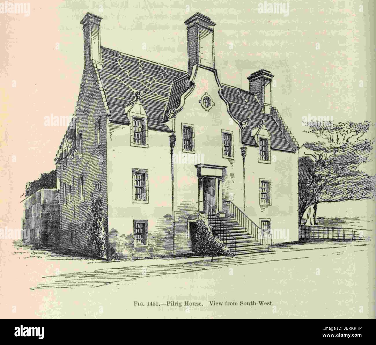 MacGibbon 1887 Figure 1451 Pilrig House From the S.W ...