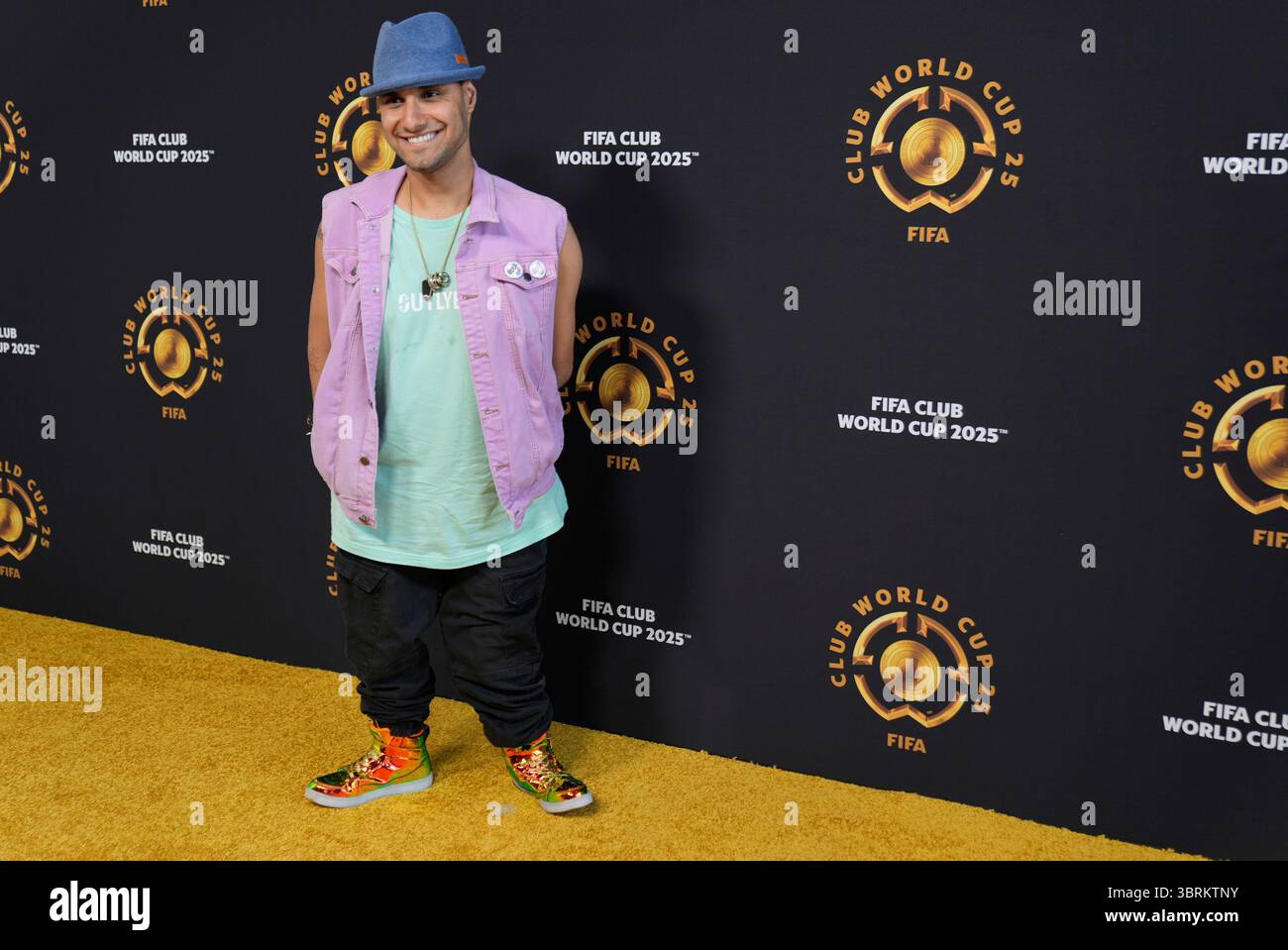Australian singer Emmanuel Kelly arrives for the Club World Cup final ...