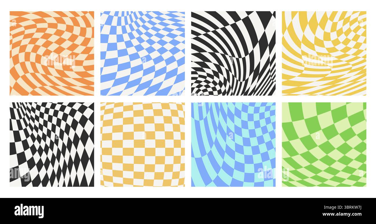 Retro distorted checkerboard background Cut Out Stock Images & Pictures ...