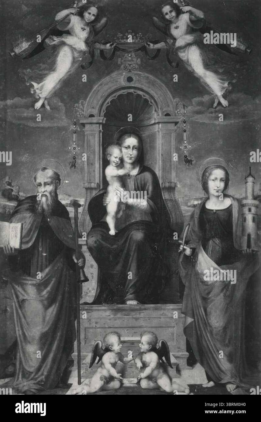 Maestro di Serumido, Madonna con Bambino in trono tra sant'Antonio ...