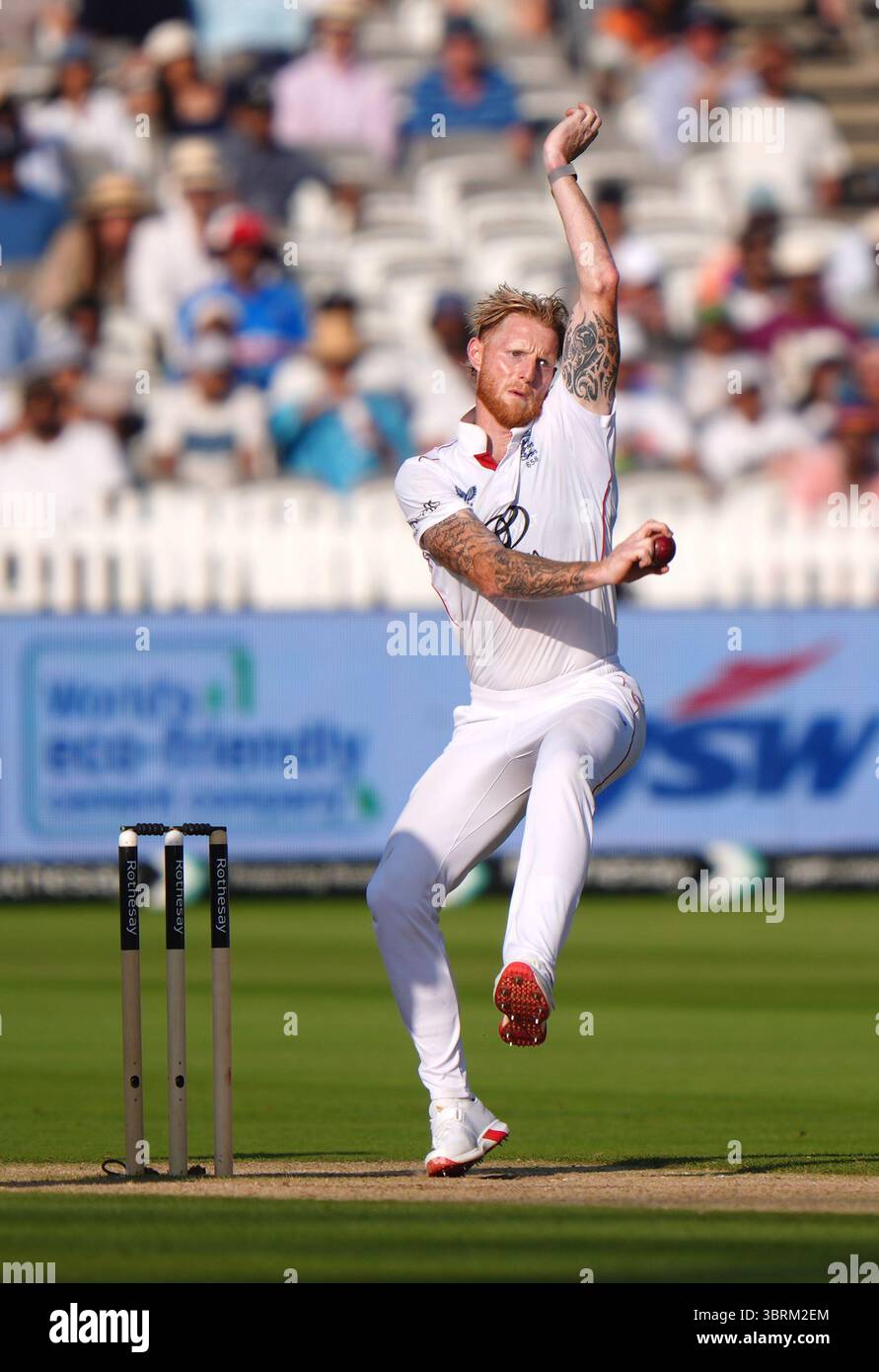 England's Ben Stokes during day four of the Third Rothesay Men's Test ...