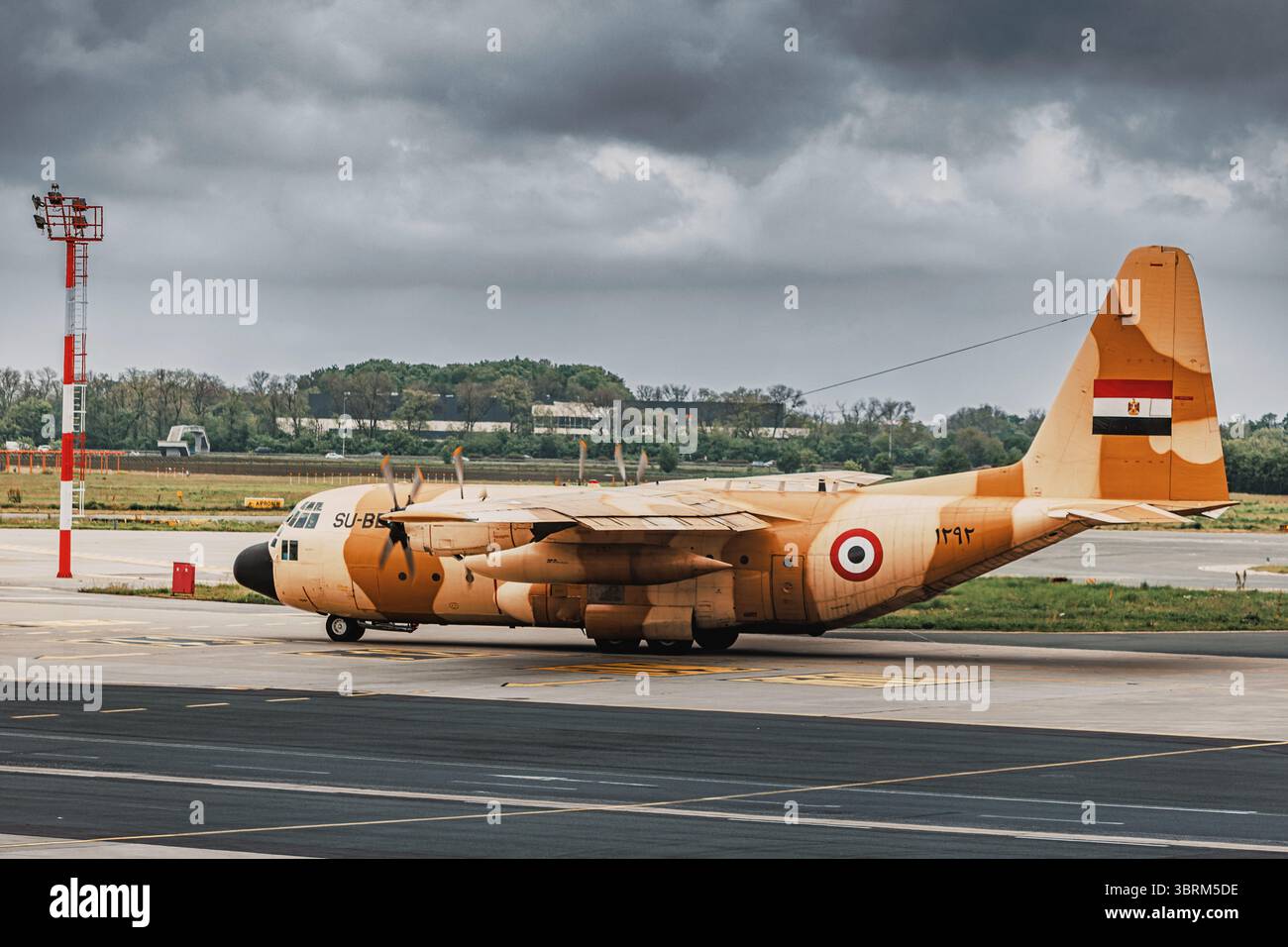 26 April 2025, Belgrade, Serbia: Military transport aircraft Lockheed ...