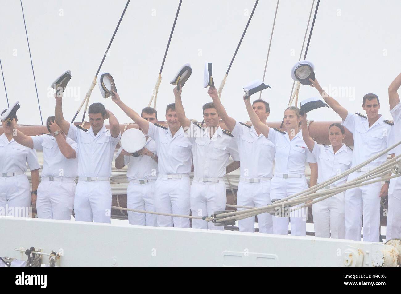 Crown Princess Leonor arrives onboard of Juan Sebastian de Elcano at ...