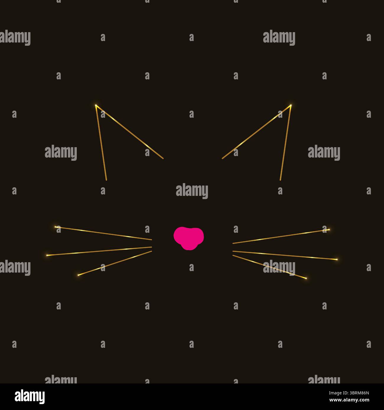 Pink ears design art Stock Vector Images - Alamy