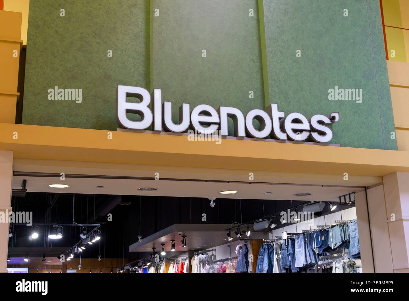 ROCKY VIEW, CANADA - MAY 2, 2025: Storefront of Bluenotes in Rocky View ...