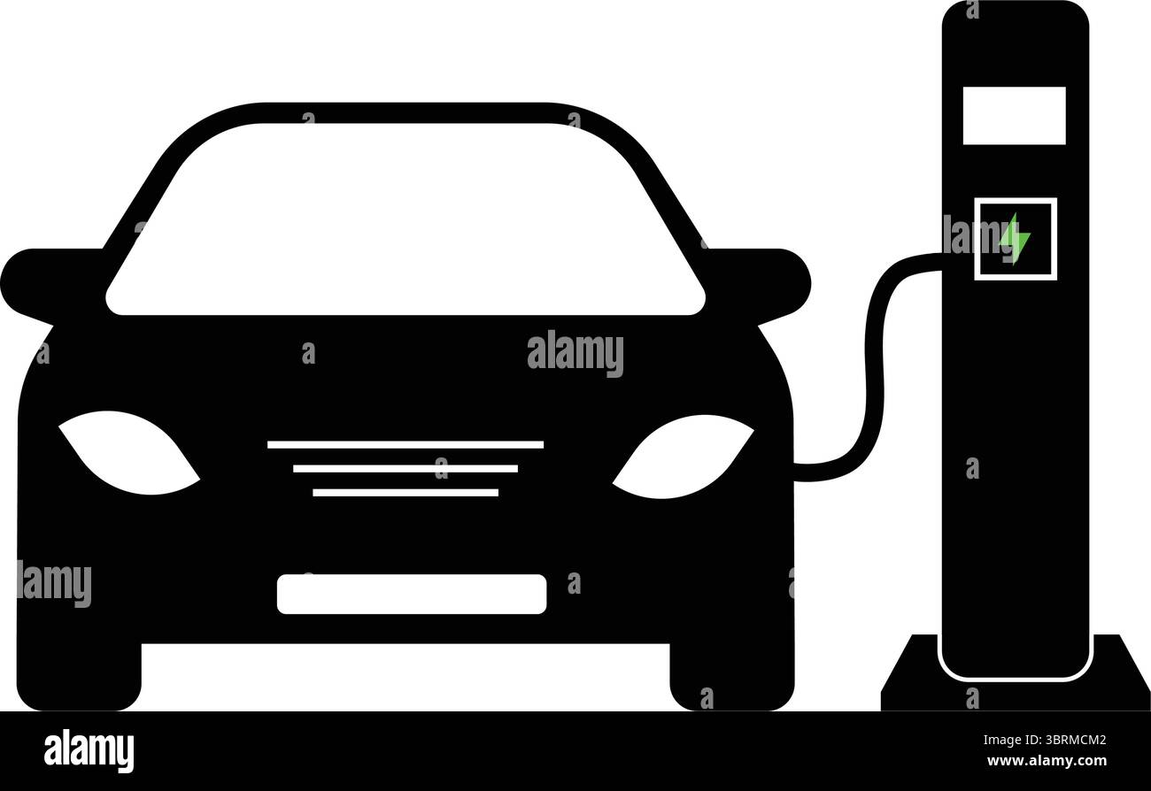 Charging station in parking Stock Vector Images - Alamy