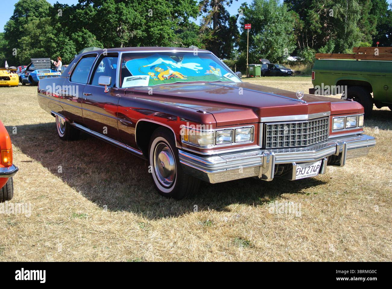 A 1976 Cadillac Fleetwood Brougham parked on display at the 50th ...