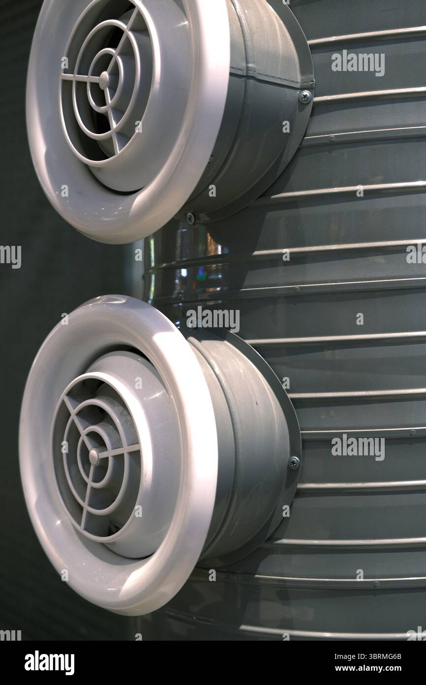 Vertical industrial ventilation, climate control system with circular ...