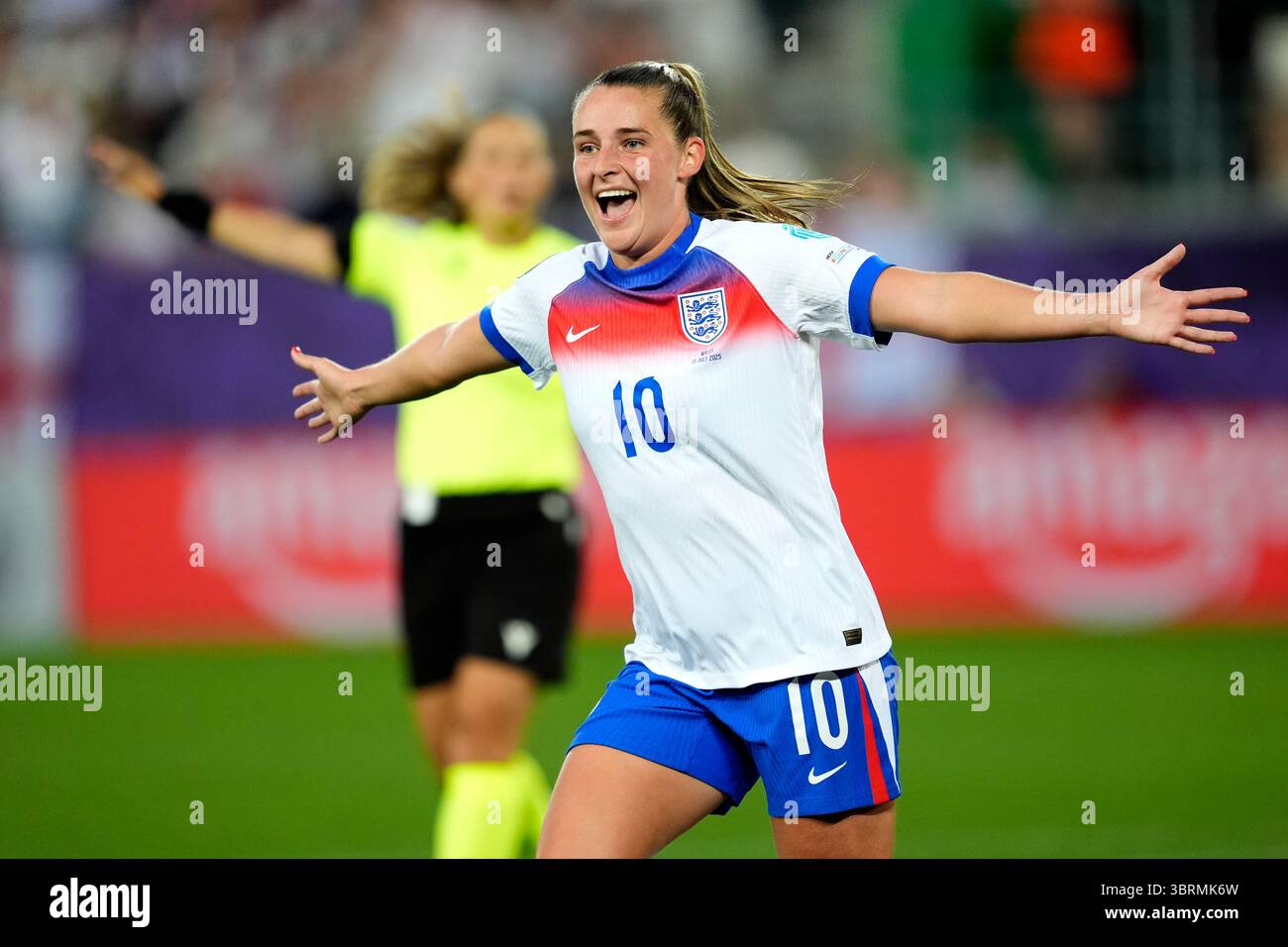 England's Ella Toone celebrates scoring their side's second goal of the ...