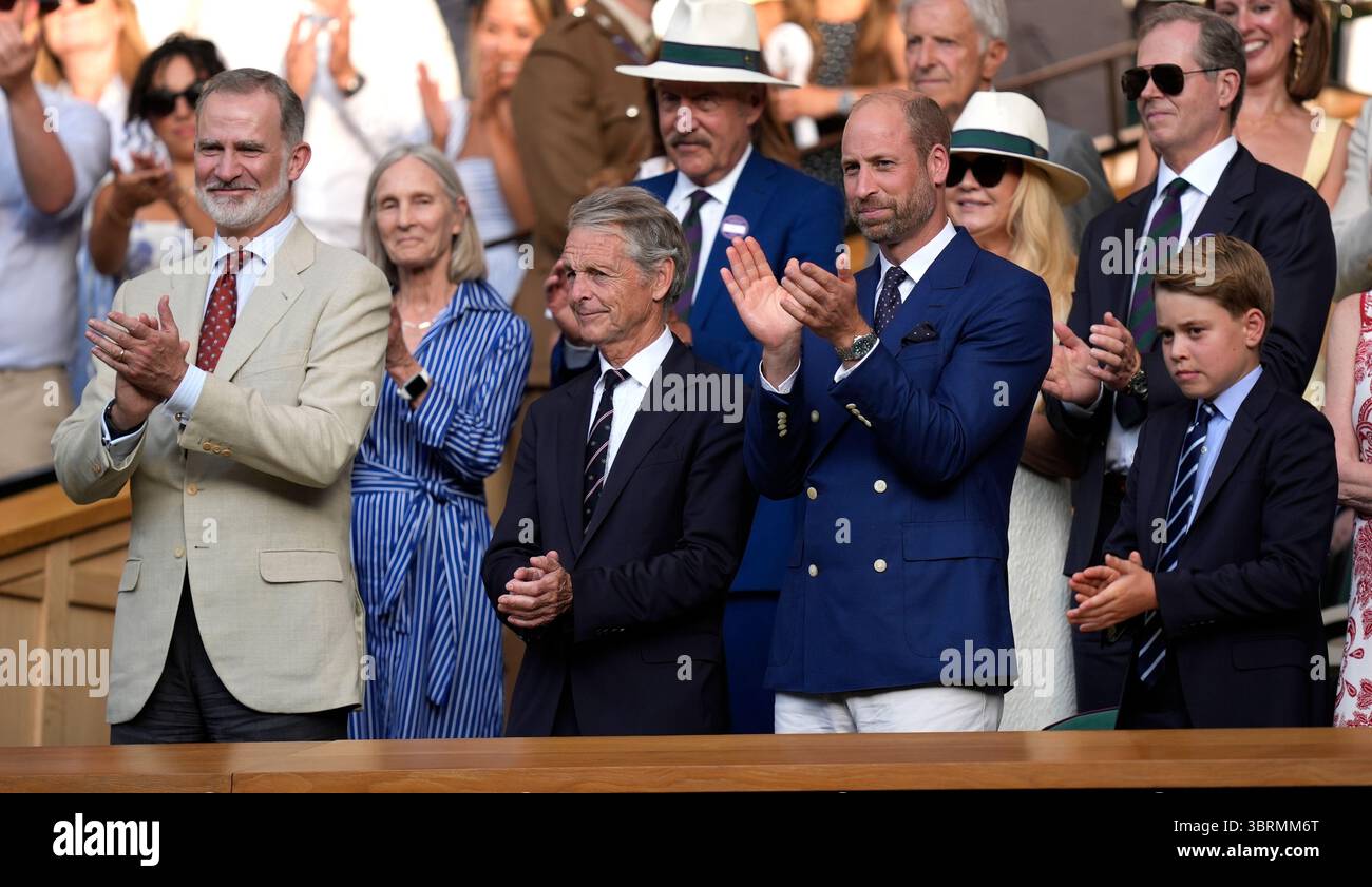 King Felipe VI of Spain (left), the Prince of Wales (2nd right) and ...