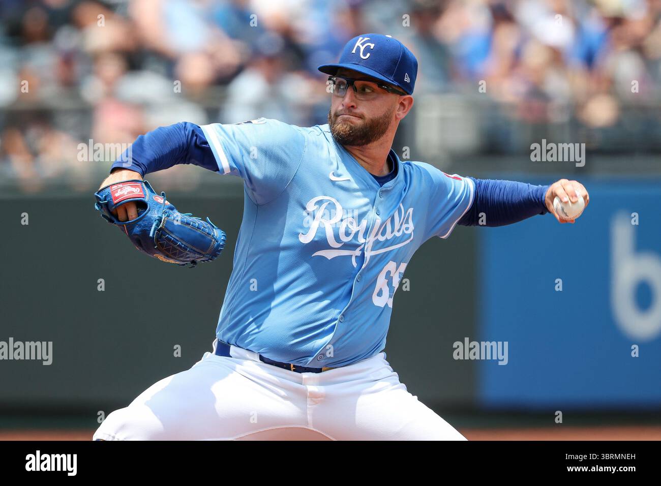 July 13, 2025: Kansas City Royals starting pitcher Noah Cameron (65 ...