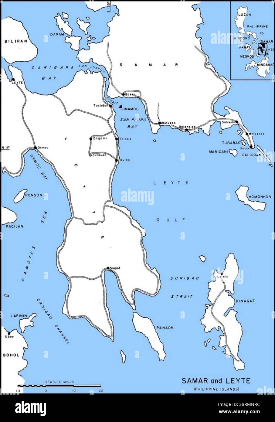 Map leyte US 1944 Stock Photo - Alamy