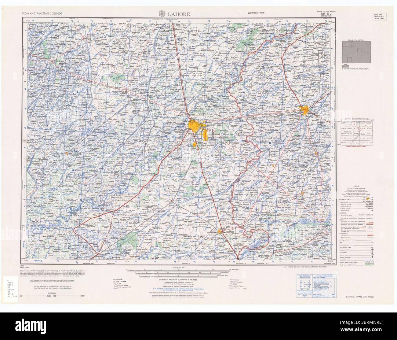 Map of india and pakistan lahore Cut Out Stock Images & Pictures - Alamy
