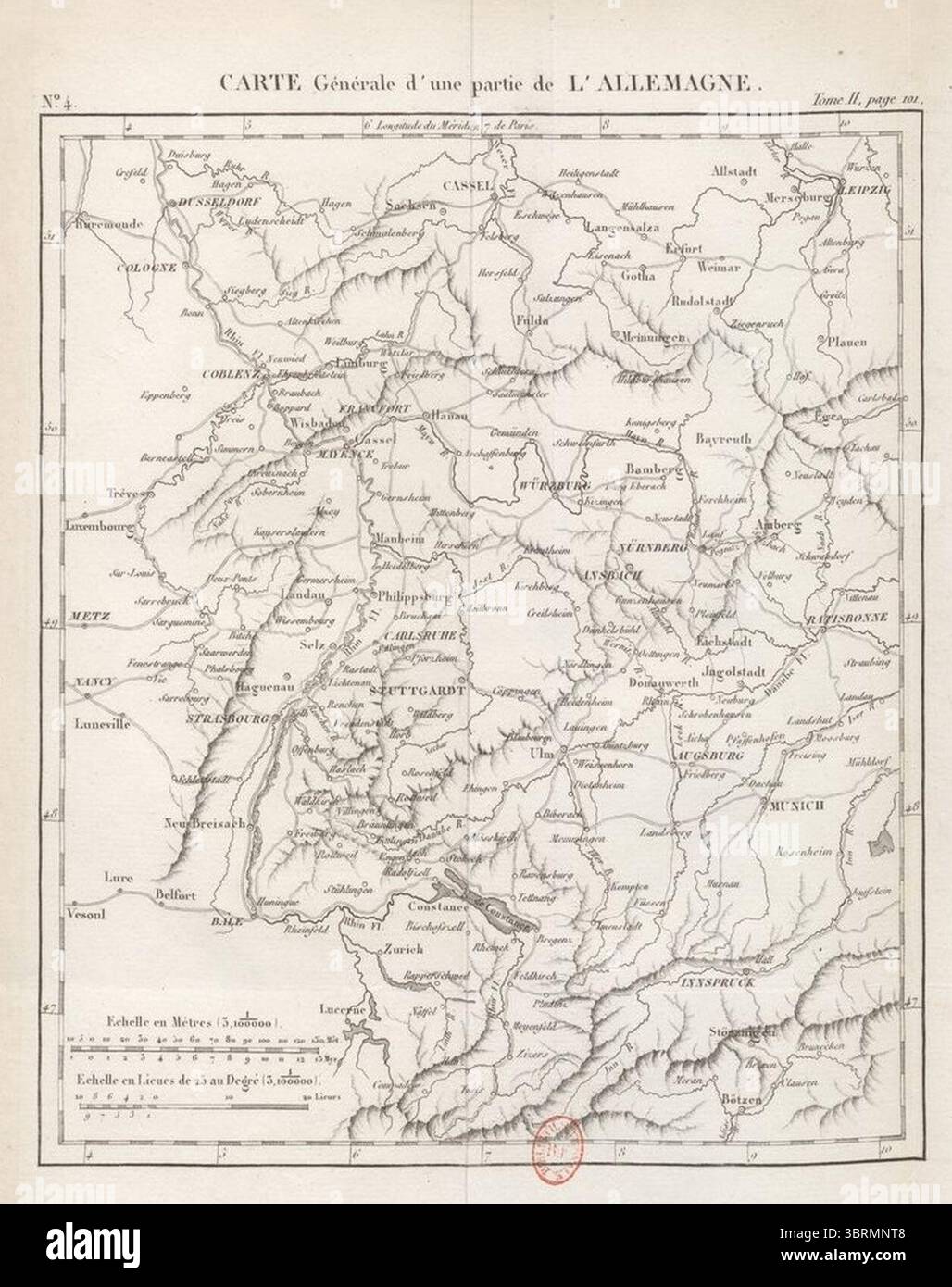 Map Moreau Germany 1800 Stock Photo - Alamy