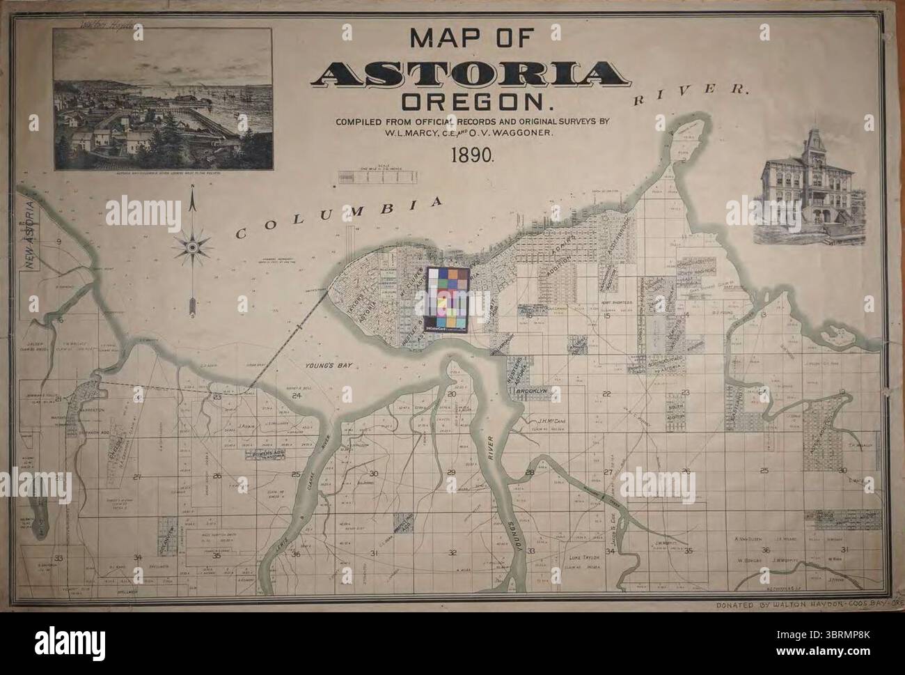 Map Of Astoria Oregon Compiled From Official Records And Original ...